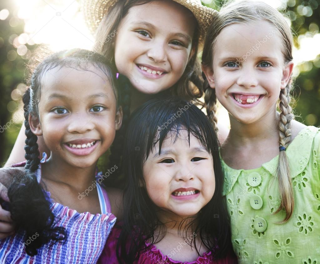 Multi ethnic children outdoors Stock Photo by ©Rawpixel 99767020