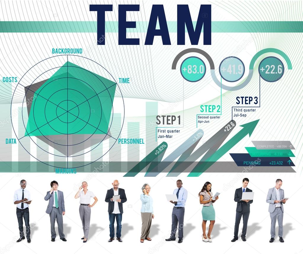 Business team standing together — Stock Photo © Rawpixel #99767520