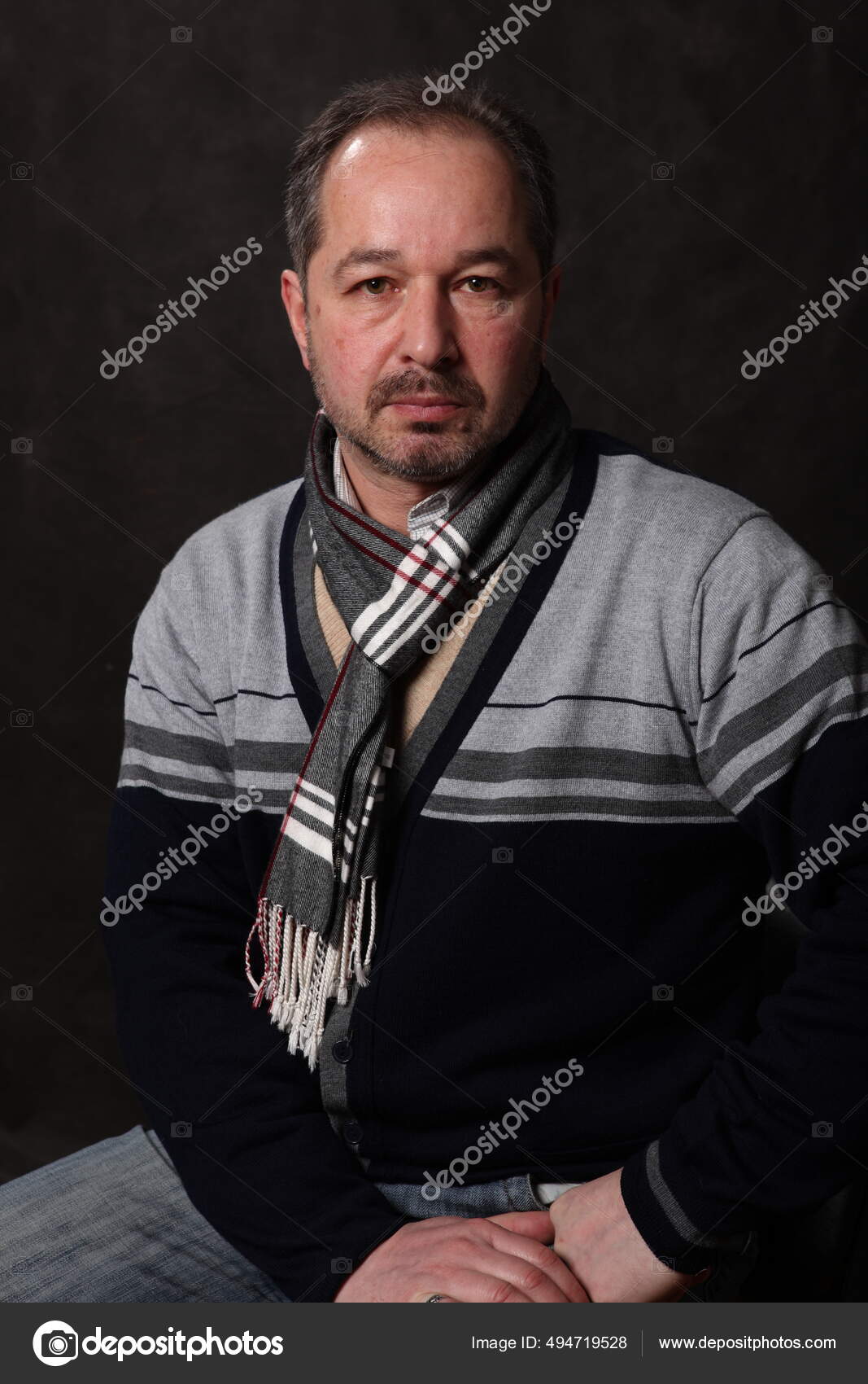 Portrait Man Artist Creativity Various Poses Looking Camera — Stock ...