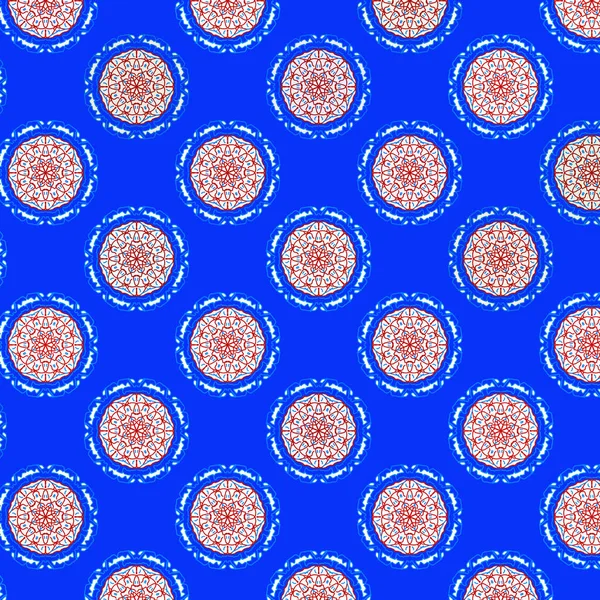 simple design illustration mandala art in blue background - Stock Image ...