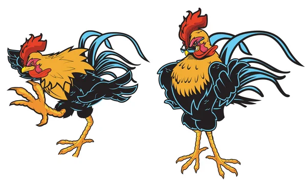 Mean Rooster Cartoon
