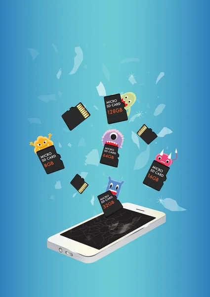 Cartoon virus eating computer — Stock Vector © tigatelu #33877953