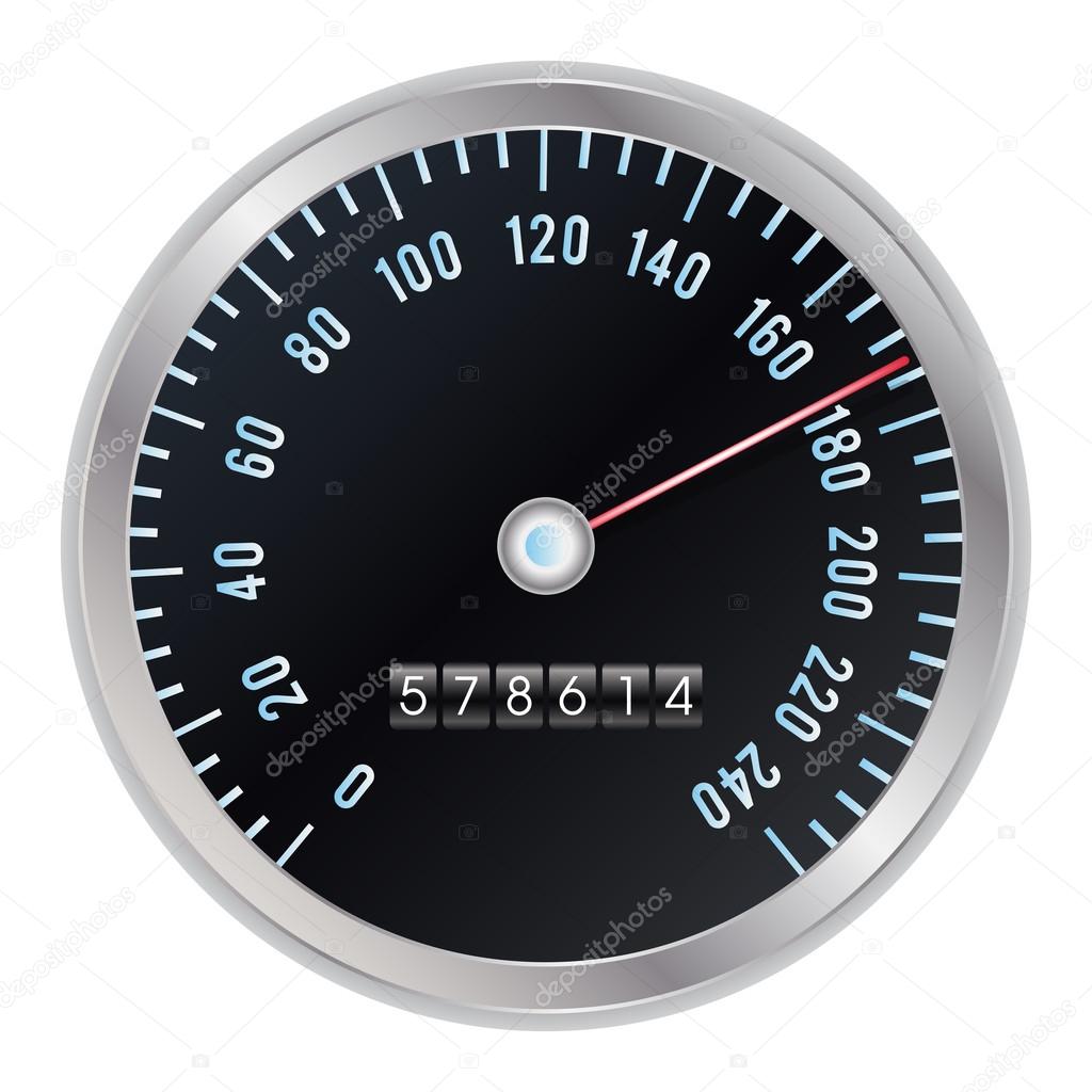 Odometer on a white background Stock Vector Image by ©siiixth #107509594