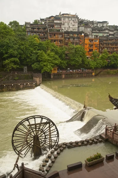 Waterwheel in Fenghuang ancient city. - Stock Image - Everypixel