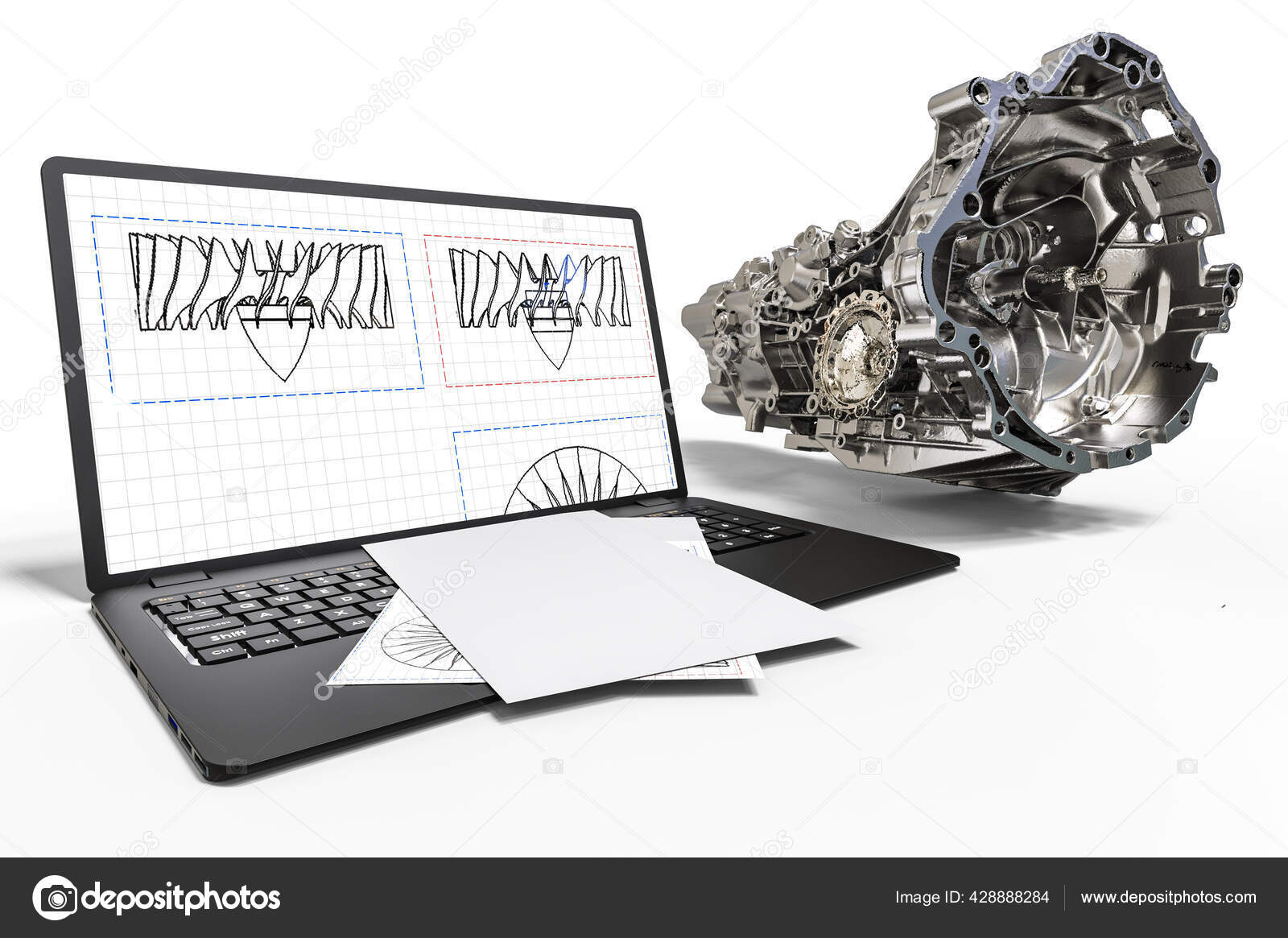 Render Image Representing Cad Process — Stock Photo © solcansergiu ...