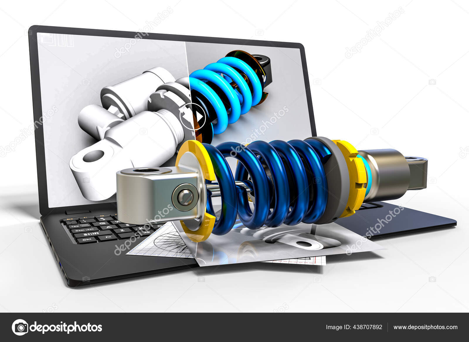 Render Image Representing Cad Process — Stock Photo © solcansergiu ...