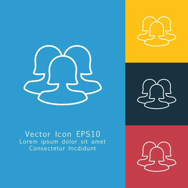 Thin line user community icon — Stock Vector © gwisl #100045460