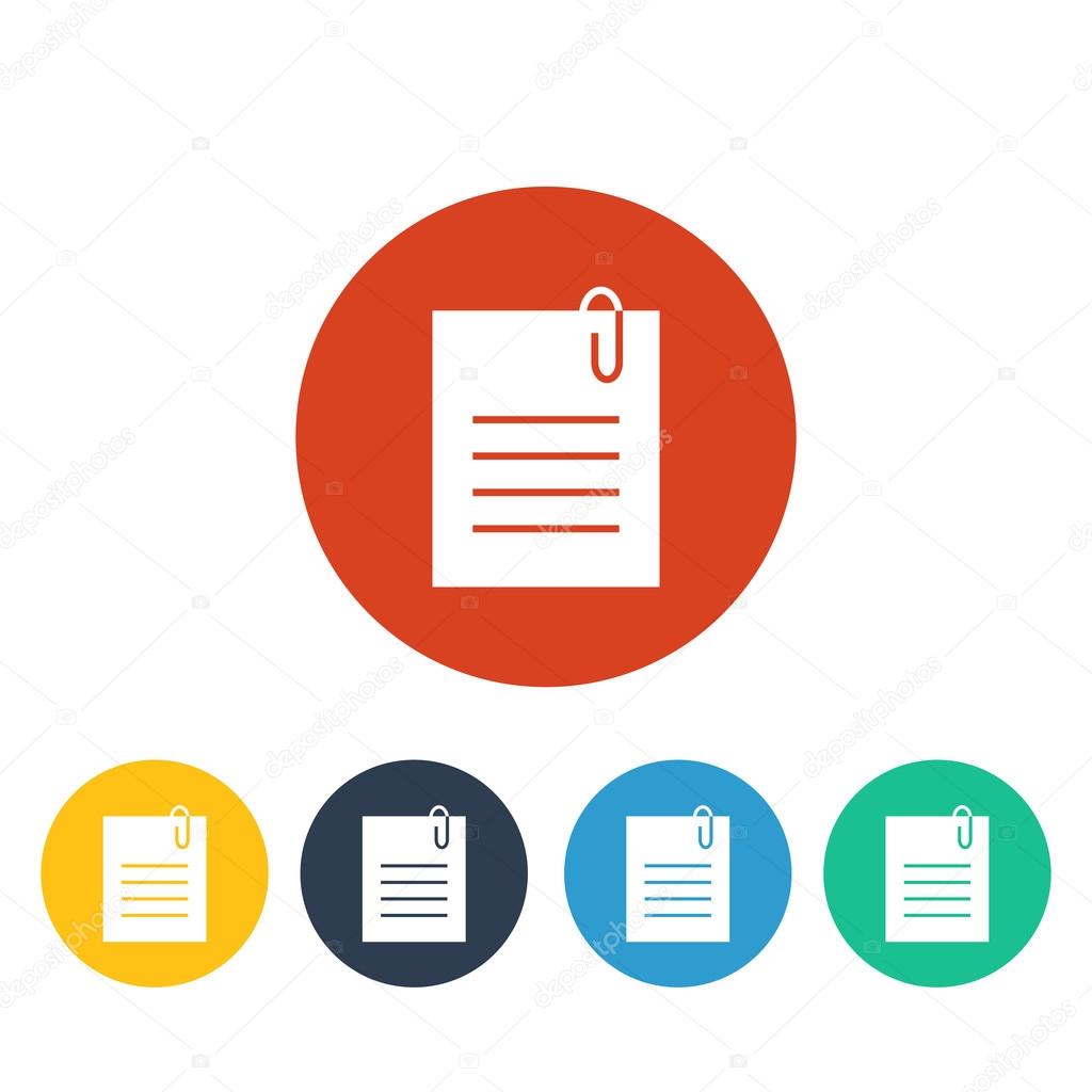 Vector attached file icon — Stock Vector © gwisl #107786698