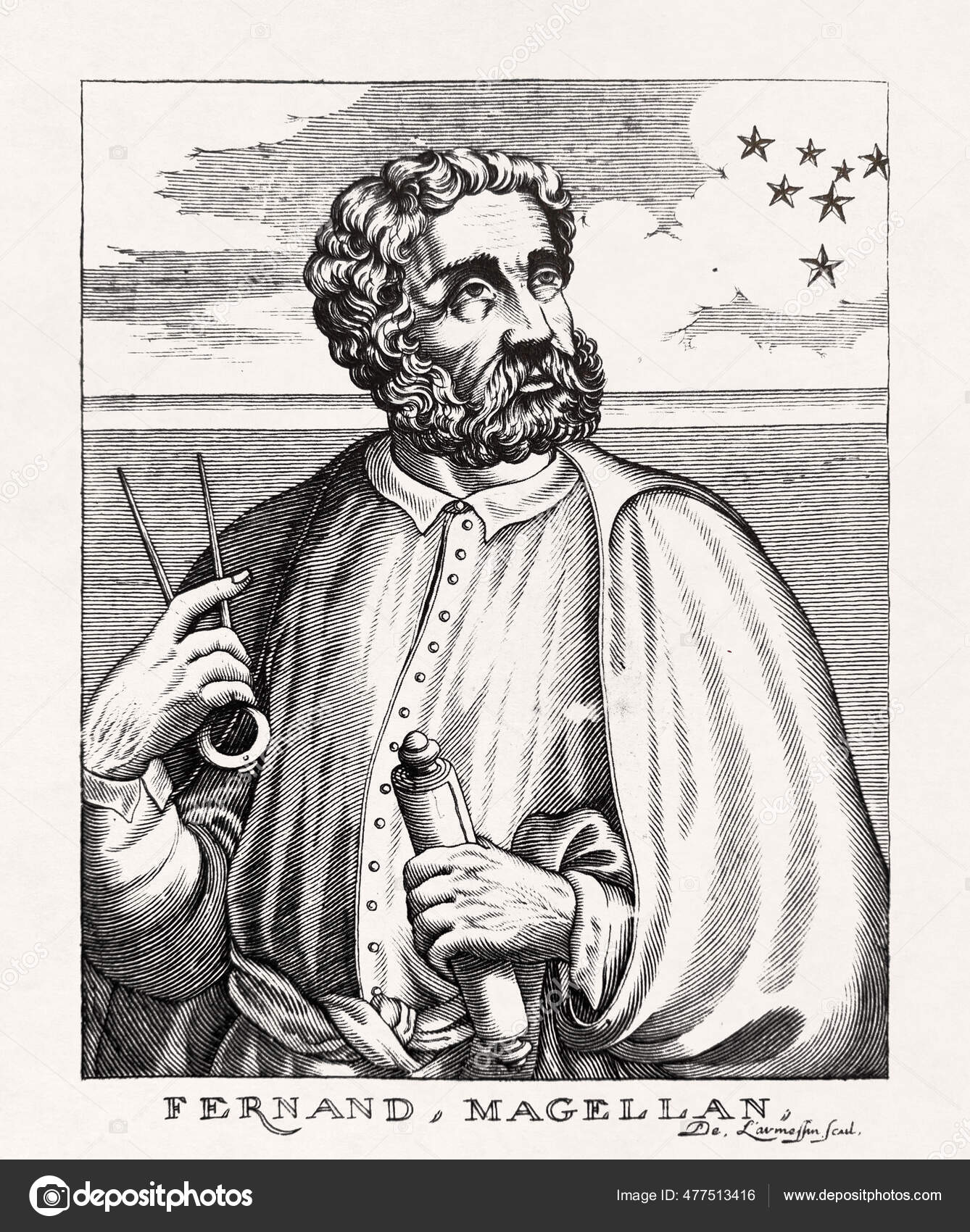 Ferdinand Magellan Drawing