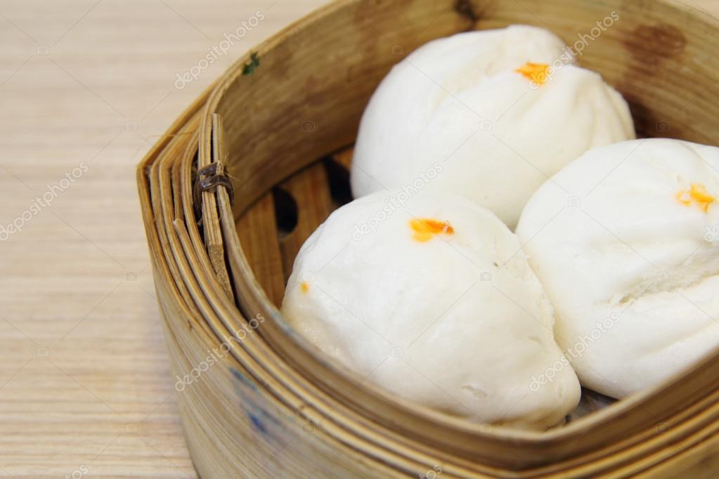 Close-up steamed stuff bun — Stock Photo © rukawajung #80352580