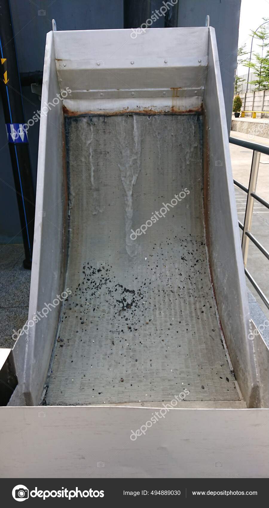 Hydraulic Screen Bar Filter Equipment Set Wastewater Treatment — Stock ...