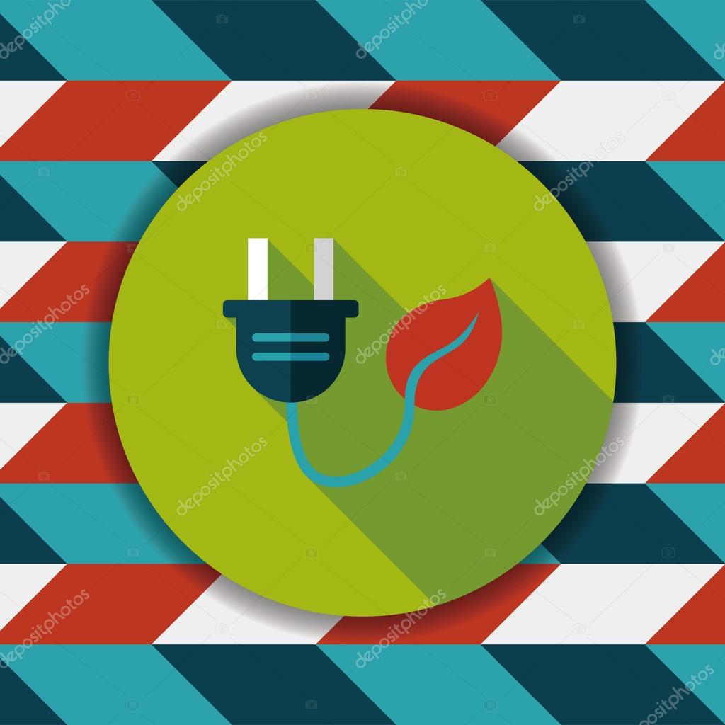 Environmental protection concept flat icon with long shadow,eps1 Stock ...