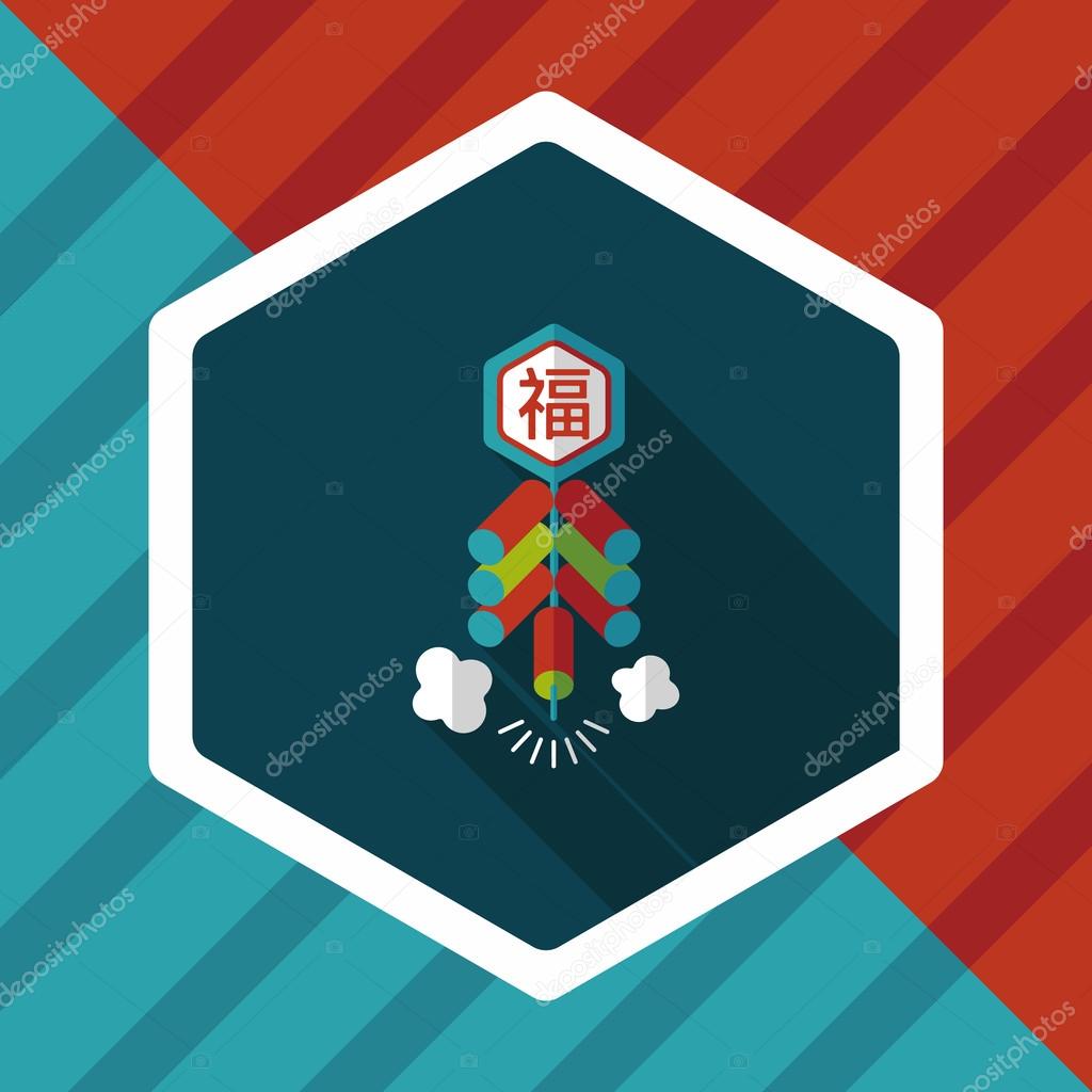 Chinese New Year flat icon, eps10, word Fu, Chinese festival cou Stock ...