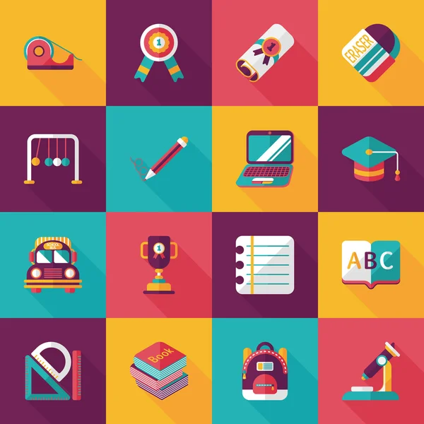School and education flat icons in set collection for design.College ...
