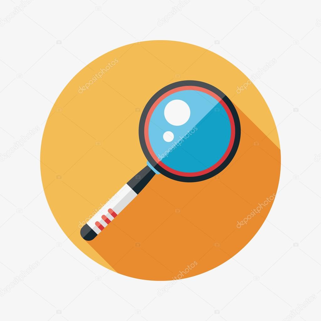 Magnifying Glass Flat Vector