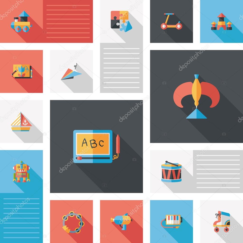 Kid toys flat ui background,eps10 Stock Vector Image by ©eatcute #52267889