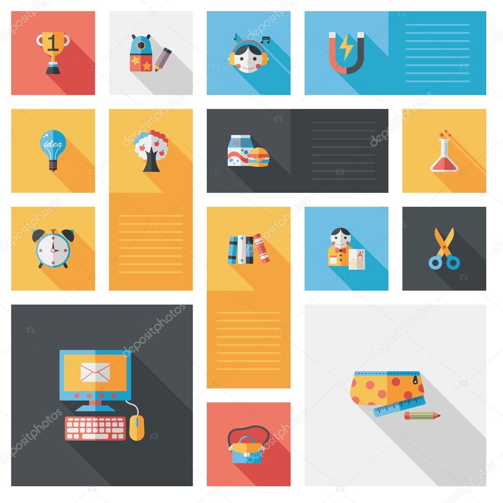 Back to school flat ui background,eps10 Stock Vector Image by ©eatcute ...