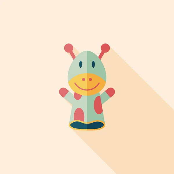 Giraffe hand puppet flat icon with long shadow,eps10 — Stock Vector © eatcute #68654527