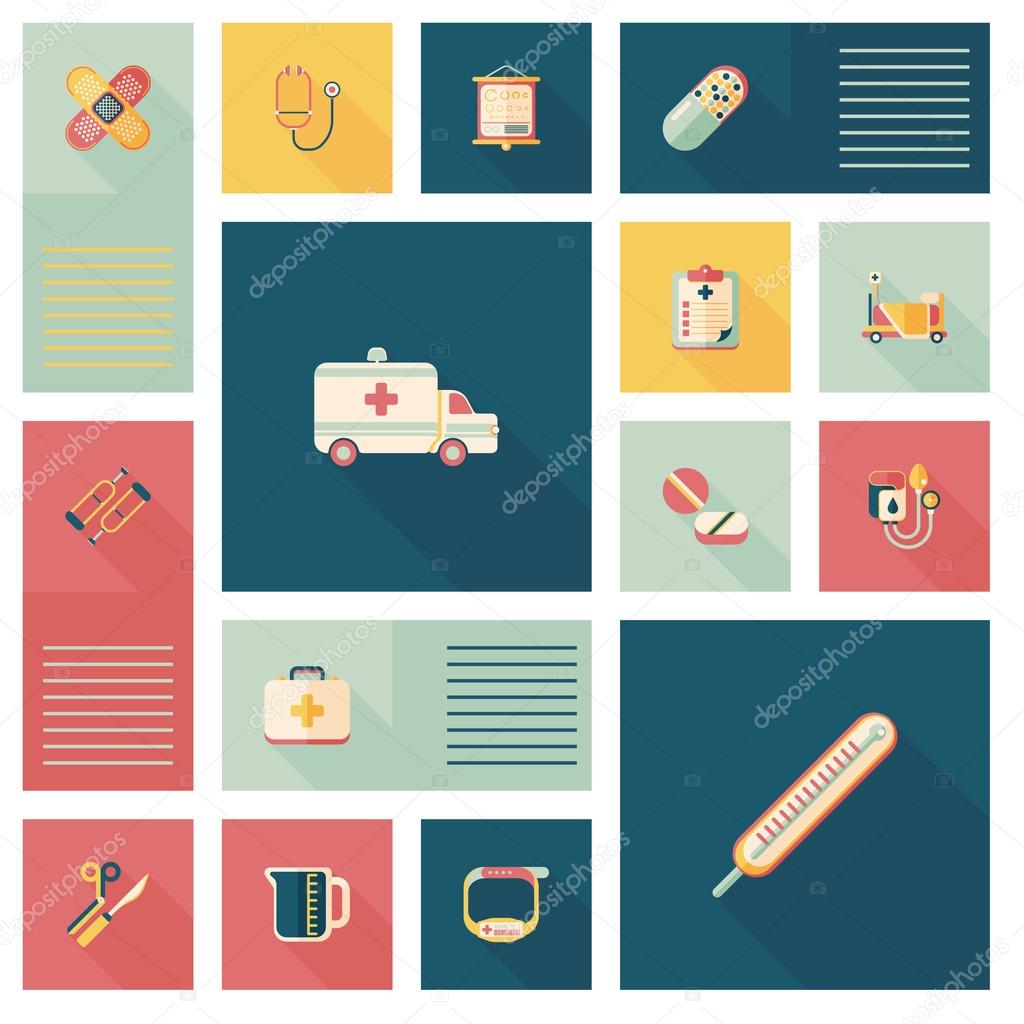 Medical flat ui background,eps10 Stock Vector by ©eatcute 53891531