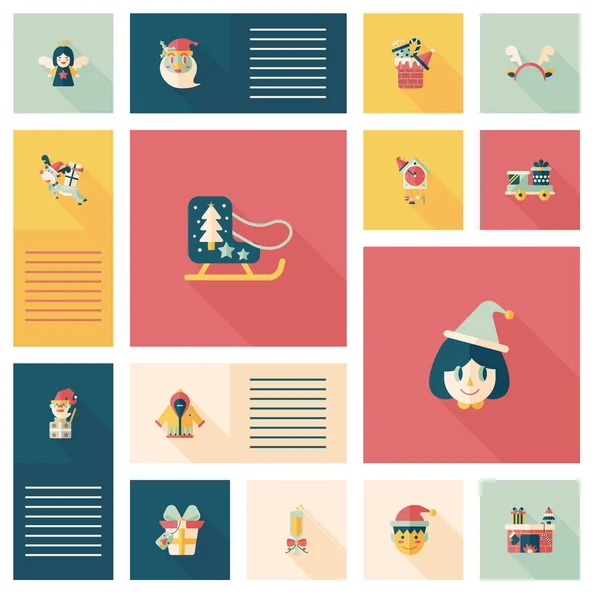 Merry Christmas flat app ui background,eps10 Stock Vector Image by ...