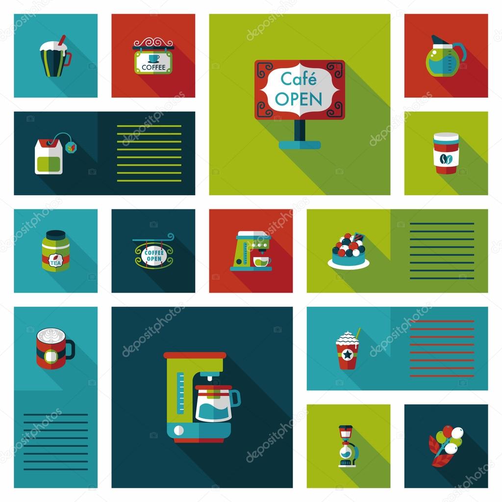 Coffee flat ui background set, eps10 Stock Vector Image by ©eatcute ...