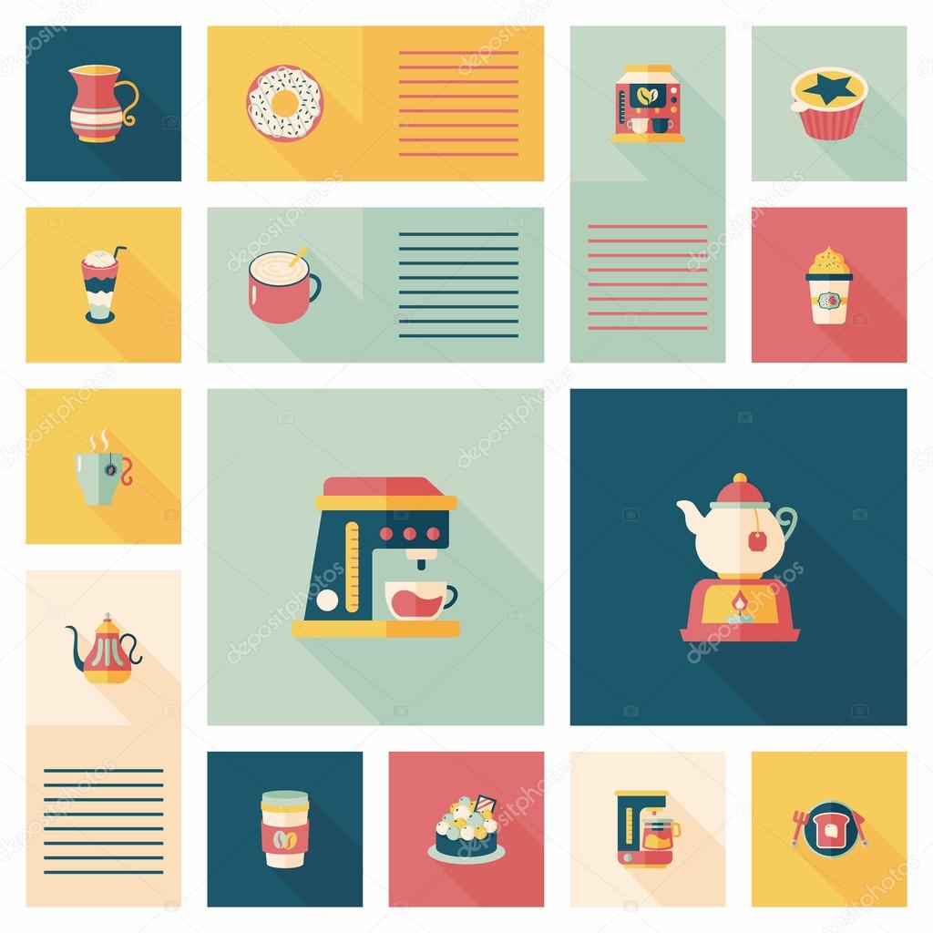 Coffee flat ui background set, eps10 Stock Vector Image by ©eatcute ...