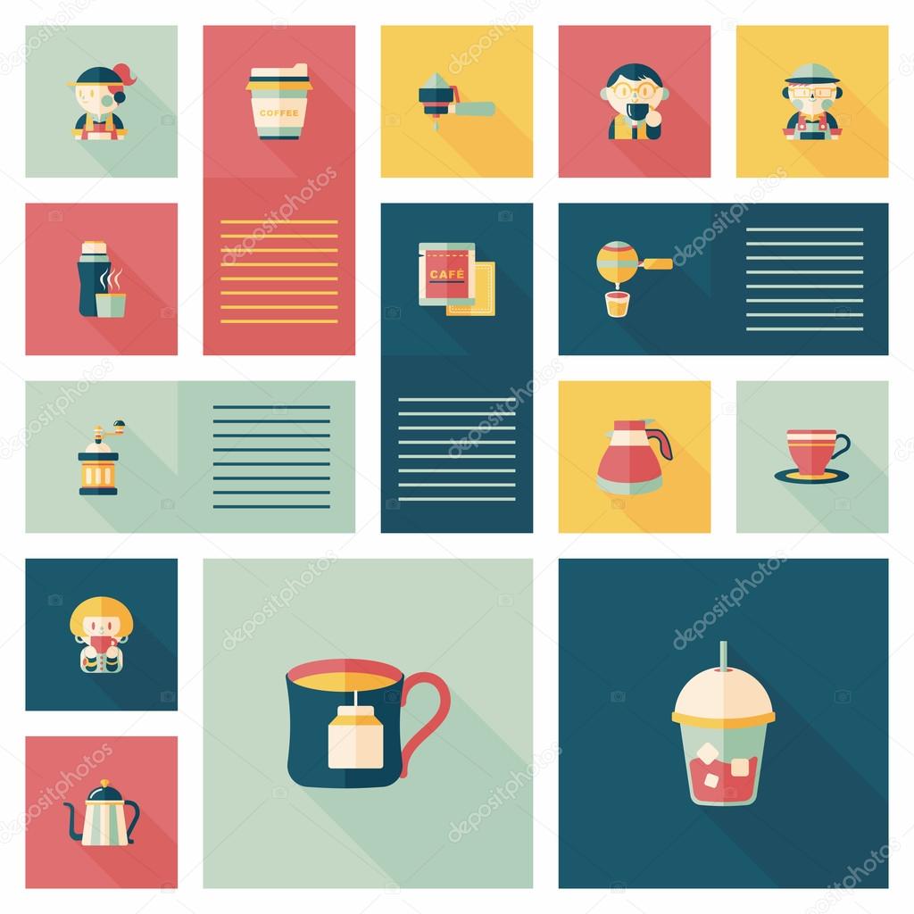 Coffee flat ui background set, eps10 Stock Vector Image by ©eatcute ...