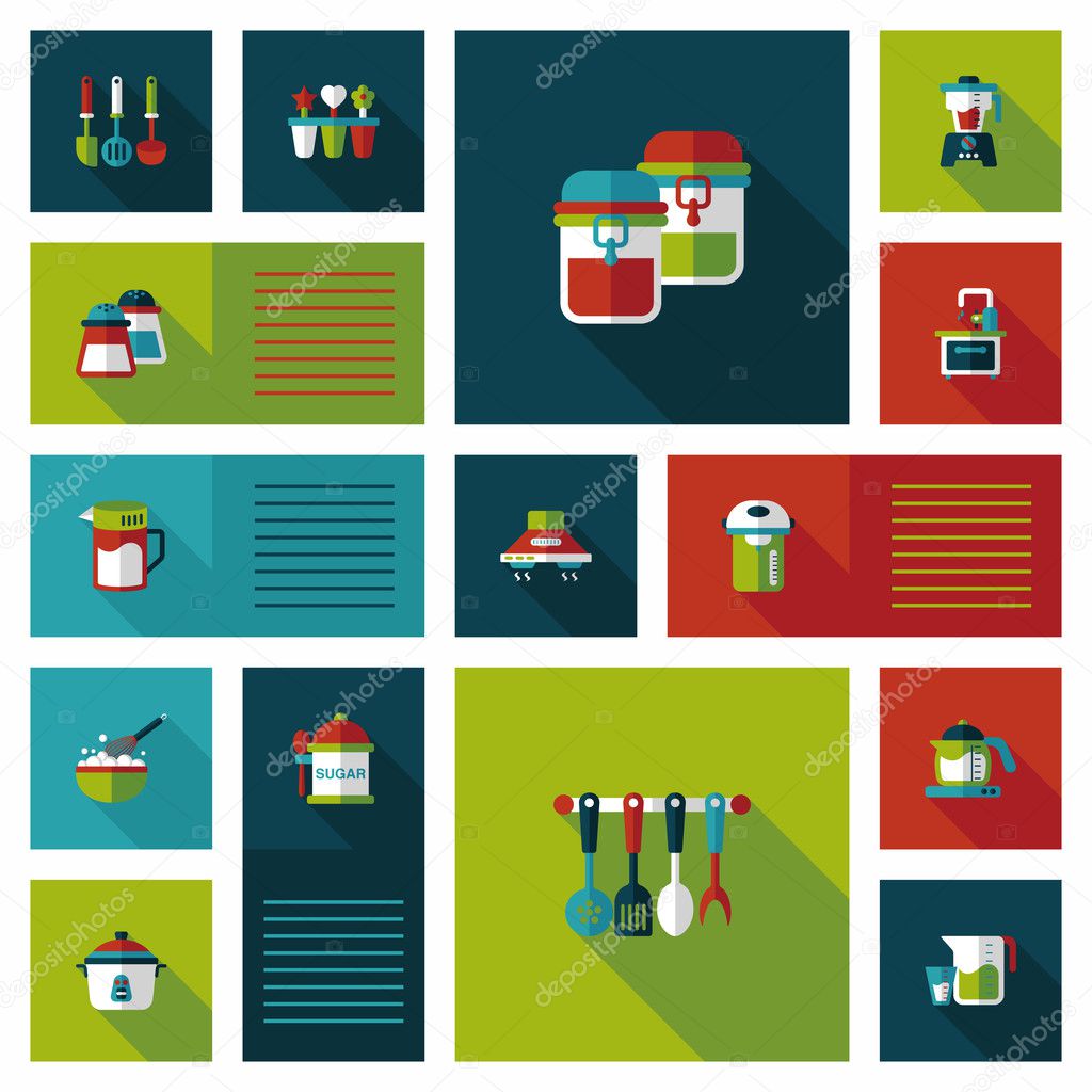 Kitchenware flat app ui background,eps10 Stock Vector by ©eatcute 56545797