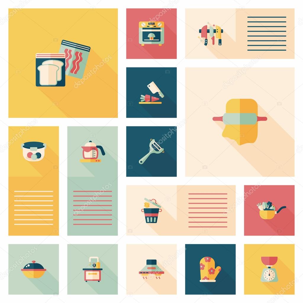 Kitchenware flat app ui background,eps10 Stock Illustration by ©eatcute ...