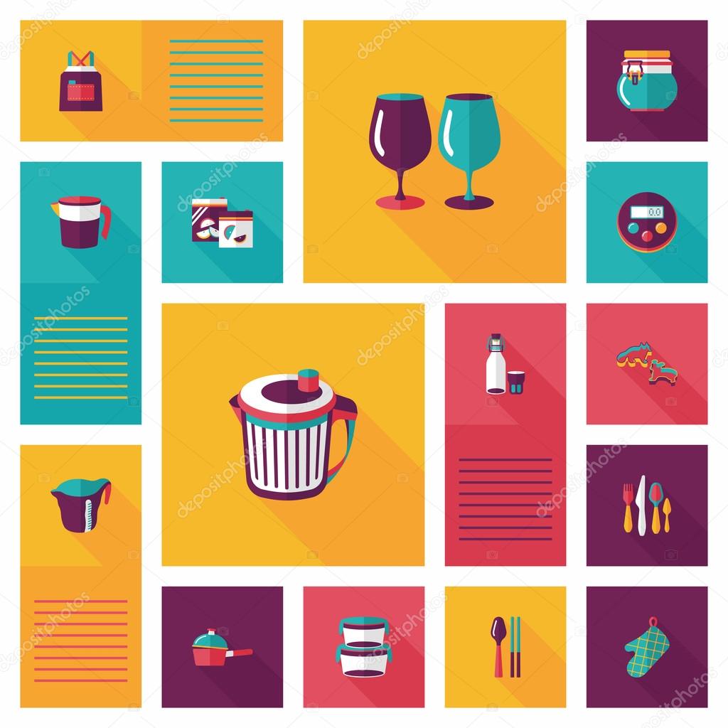 Kitchenware flat app ui background,eps10 Stock Vector by ©eatcute 56616037