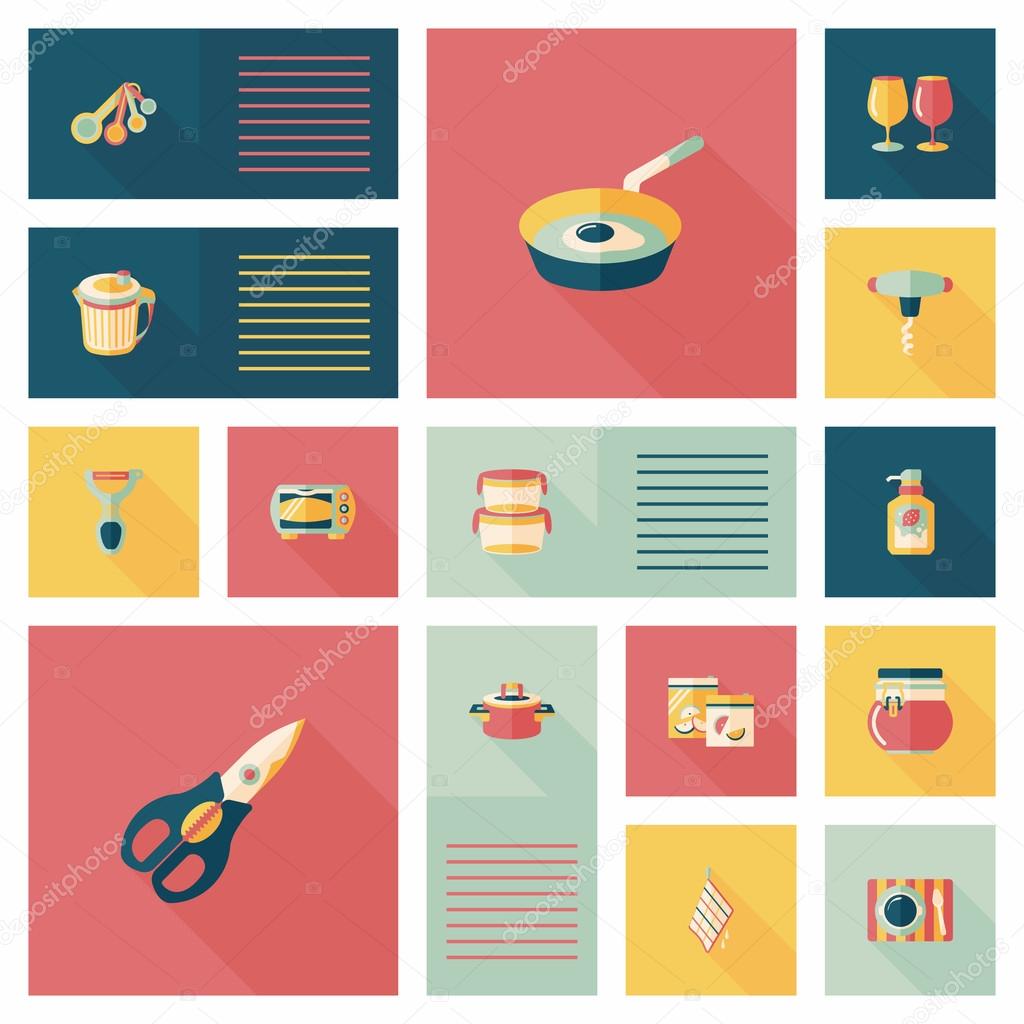 Kitchenware flat app ui background,eps10 Stock Vector by ©eatcute 56616075
