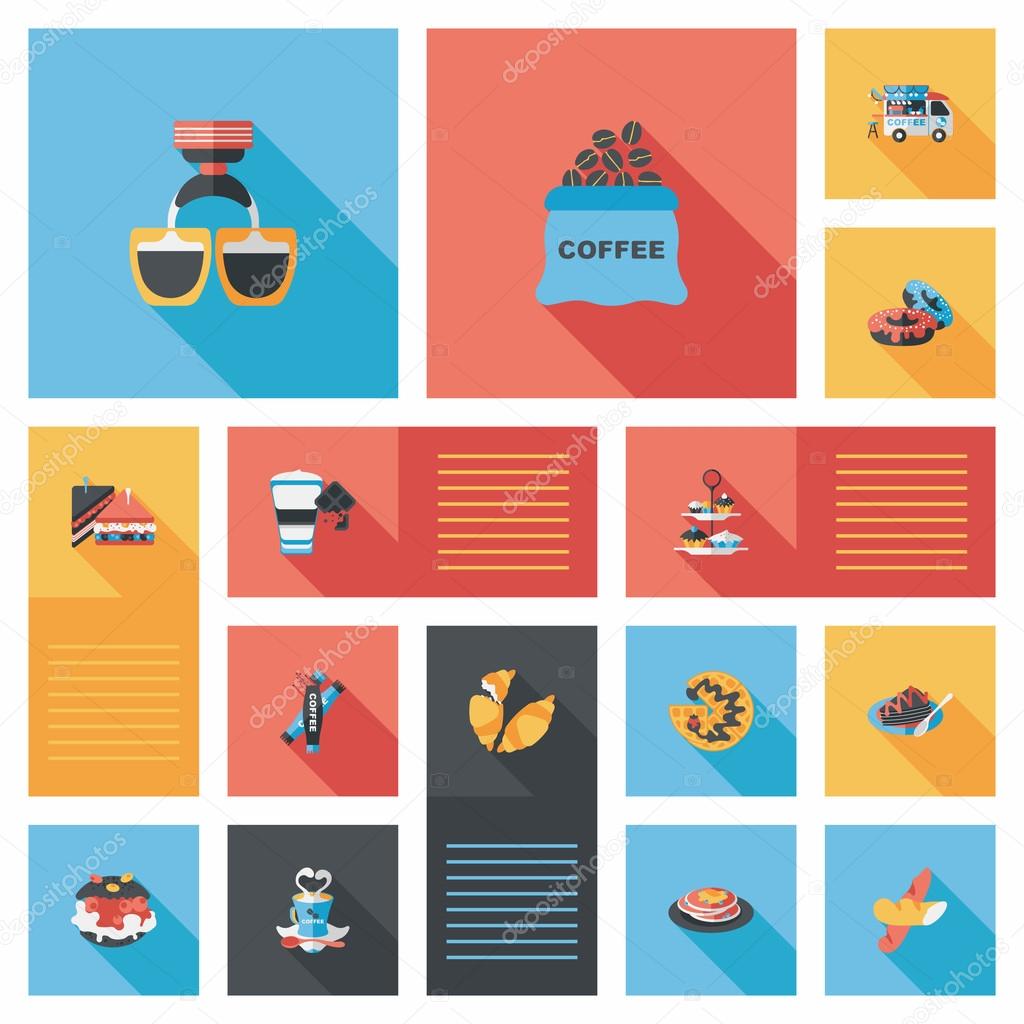 Coffee flat ui background set, eps10 Stock Vector Image by ©eatcute ...