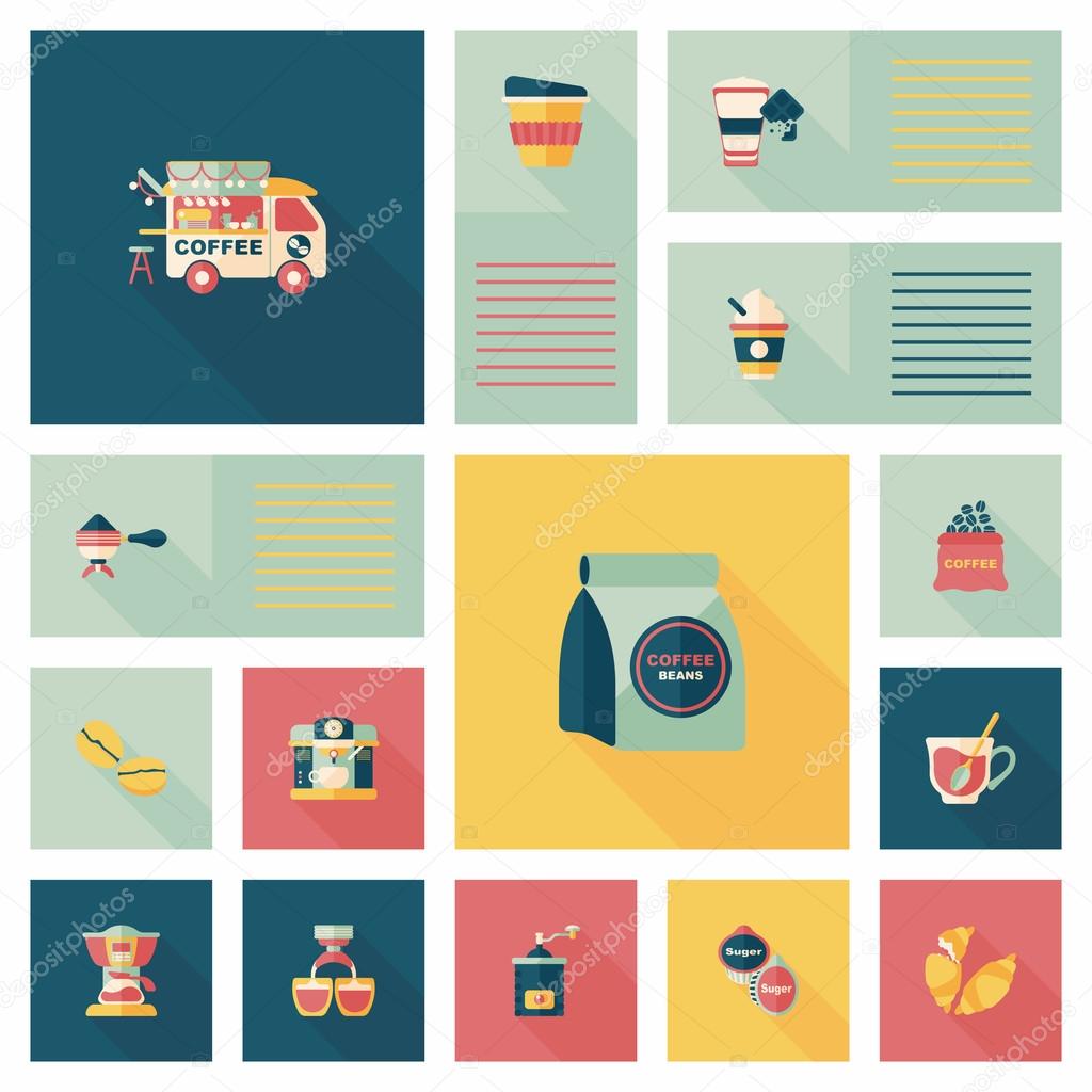 Coffee flat ui background set, eps10 Stock Vector Image by ©eatcute ...
