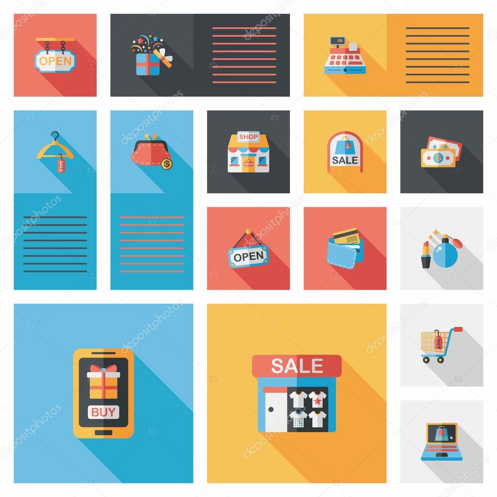 Shopping flat app ui background,eps10 Stock Vector by ©eatcute 59005927