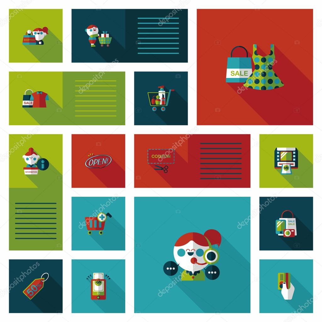 Shopping flat app ui background,eps10 Stock Vector Image by ©eatcute ...