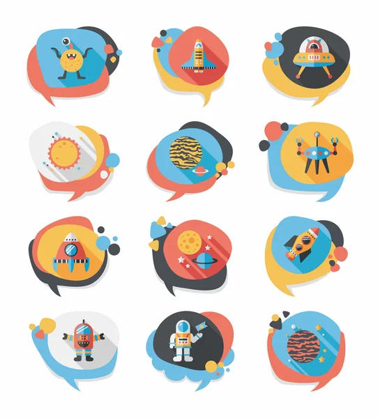 Space speech bubble flat design background set, eps10 Stock Vector ...