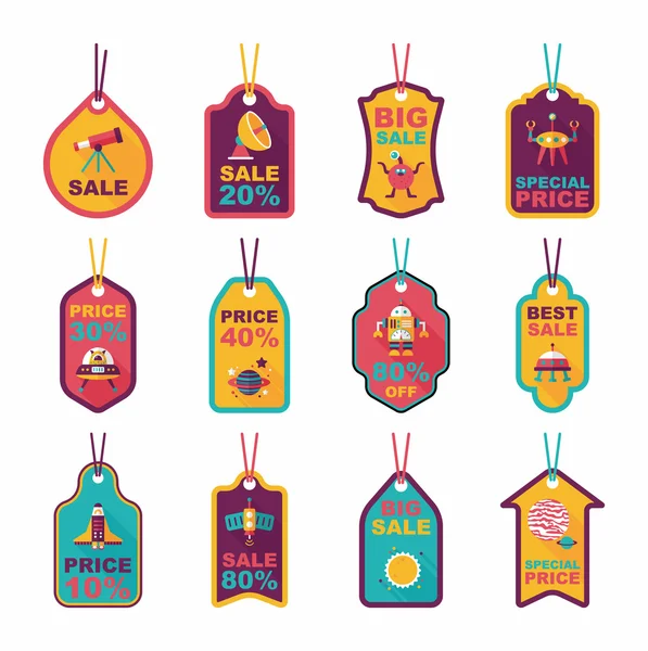 Space tag banner flat design background set, eps10 Stock Illustration ...