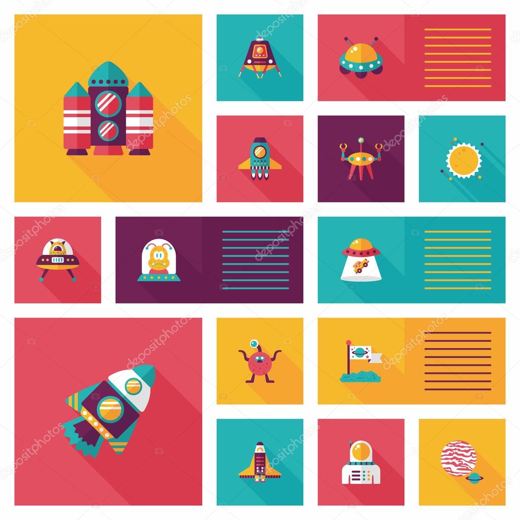 Space flat app ui background,eps10 Stock Vector by ©eatcute 59495457