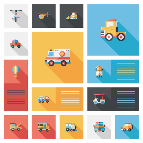 Transportation ui flat design background set, eps10 Stock Illustration ...