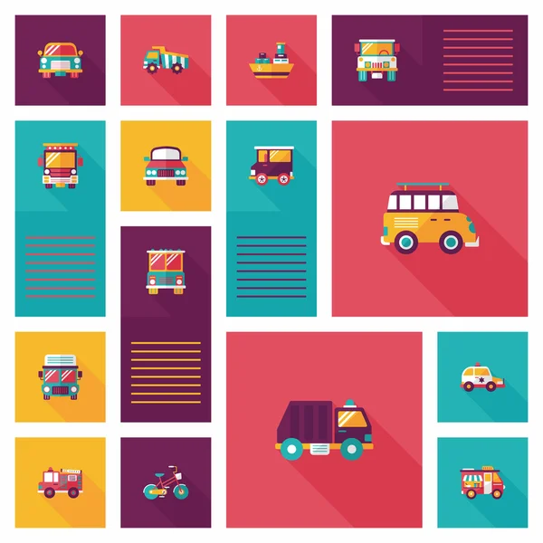 Transportation ui flat design background set, eps10 Stock Illustration ...