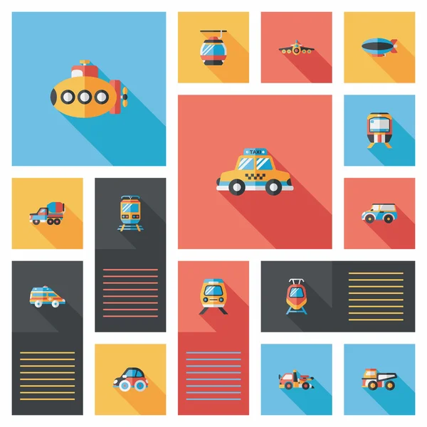Transportation ui flat design background set, eps10 Stock Illustration ...