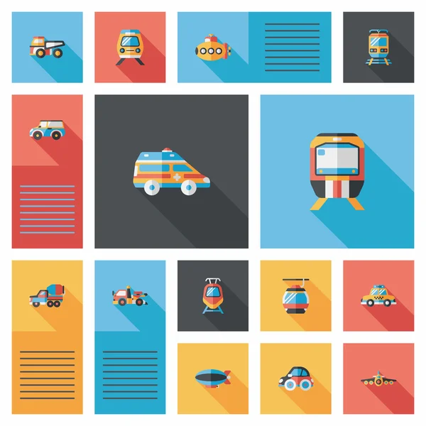 Transportation ui flat design background set, eps10 Stock Illustration ...