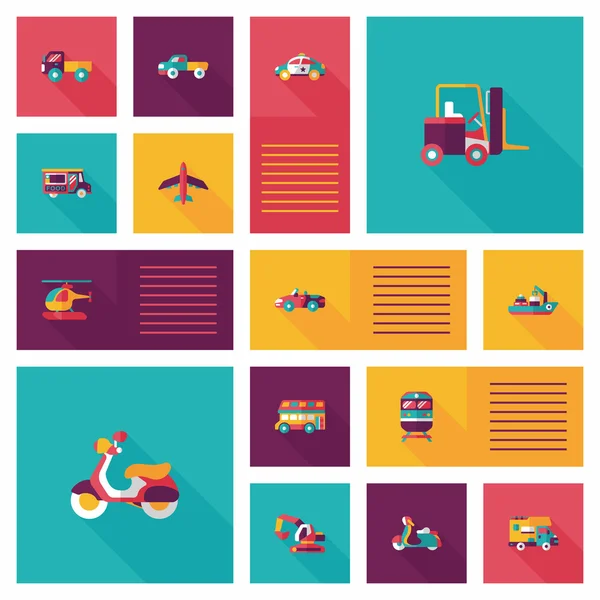 Transportation ui flat design background set, eps10 Stock Vector Image ...
