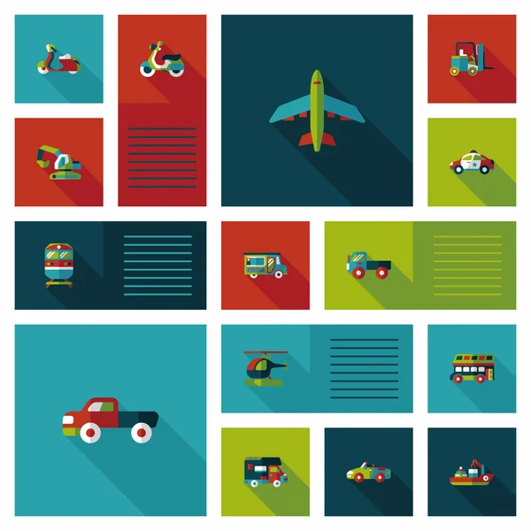 Transportation ui flat design background set, eps10 Stock Illustration ...