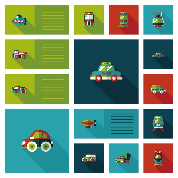 Transportation ui flat design background set, eps10 Stock Illustration ...