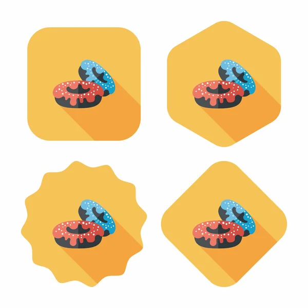 donut flat icon with long shadow,eps10 - Stock Image - Everypixel