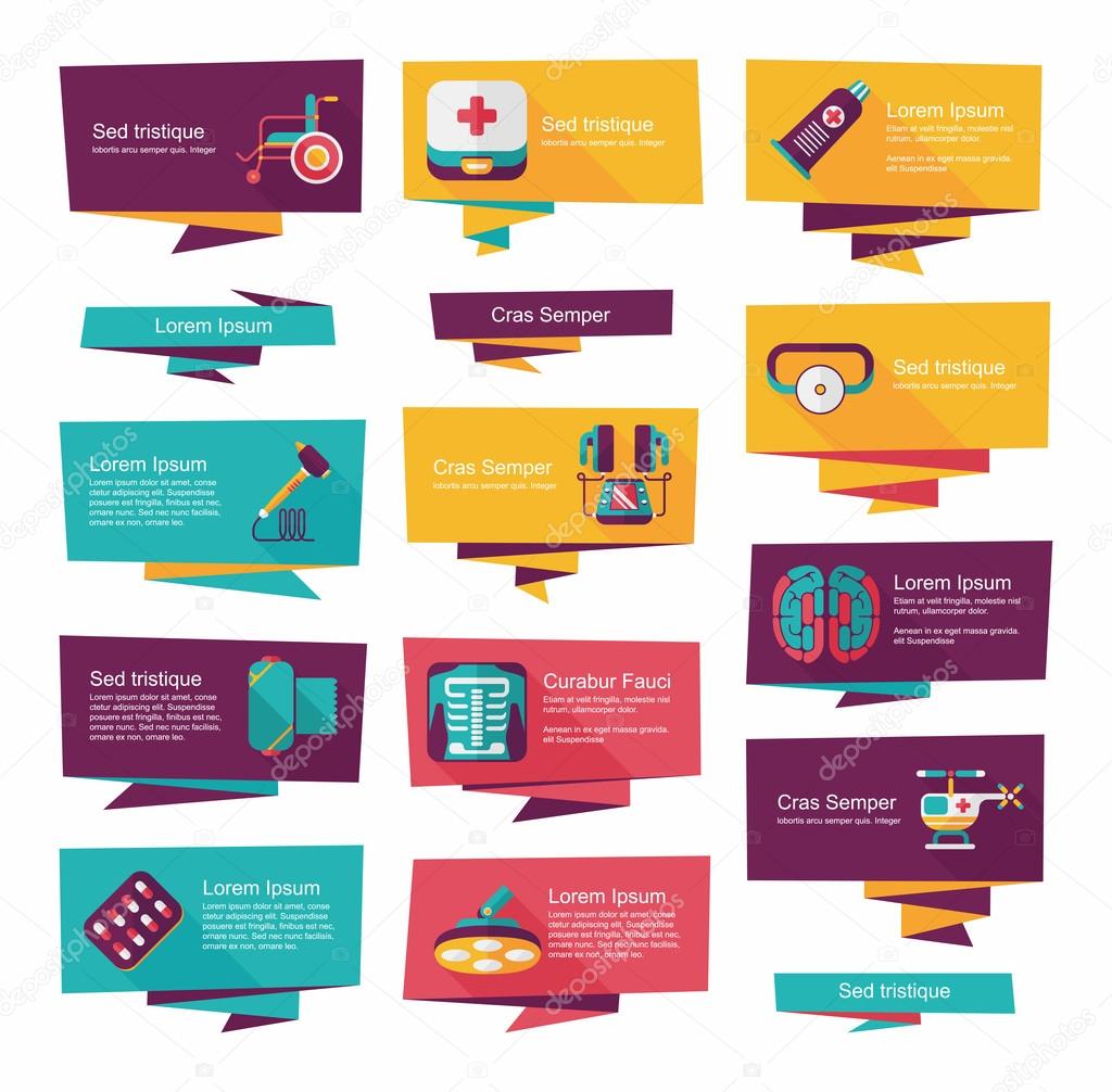 Hospital flat banner background set, eps10 Stock Vector by ©eatcute ...