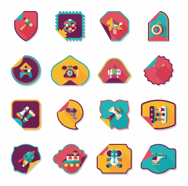 Baby sticker banner design flat background set, eps10 Stock Vector by ...