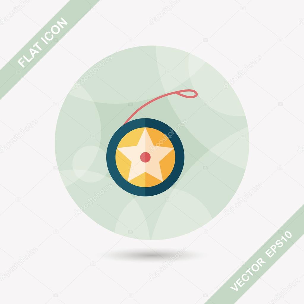 Yo yo flat icon with long shadow,eps 10 — Stock Vector © eatcute #63514875
