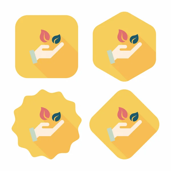 Environmental protection concept flat icon with long shadow,eps1, line ...